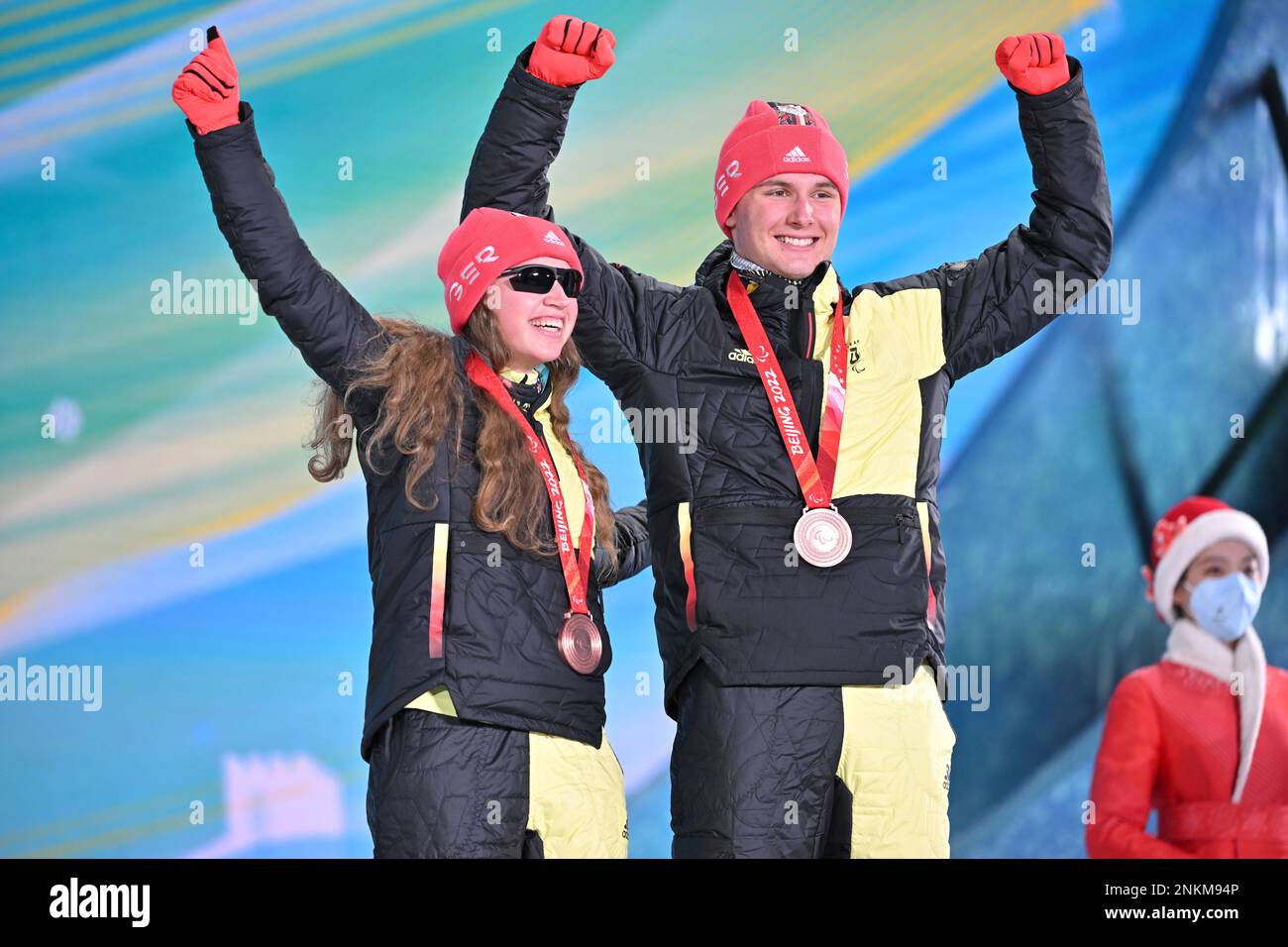 Germany's Leonie Maria WALTER and her guide STRECKER Pirmin , bronze ...