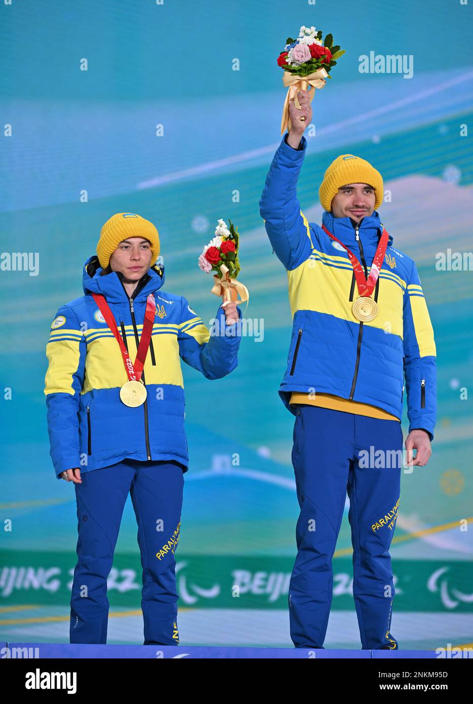 Ukraine's Oksana SHYSHKOVA and her guide MARCHENKO Andriy, gold ...