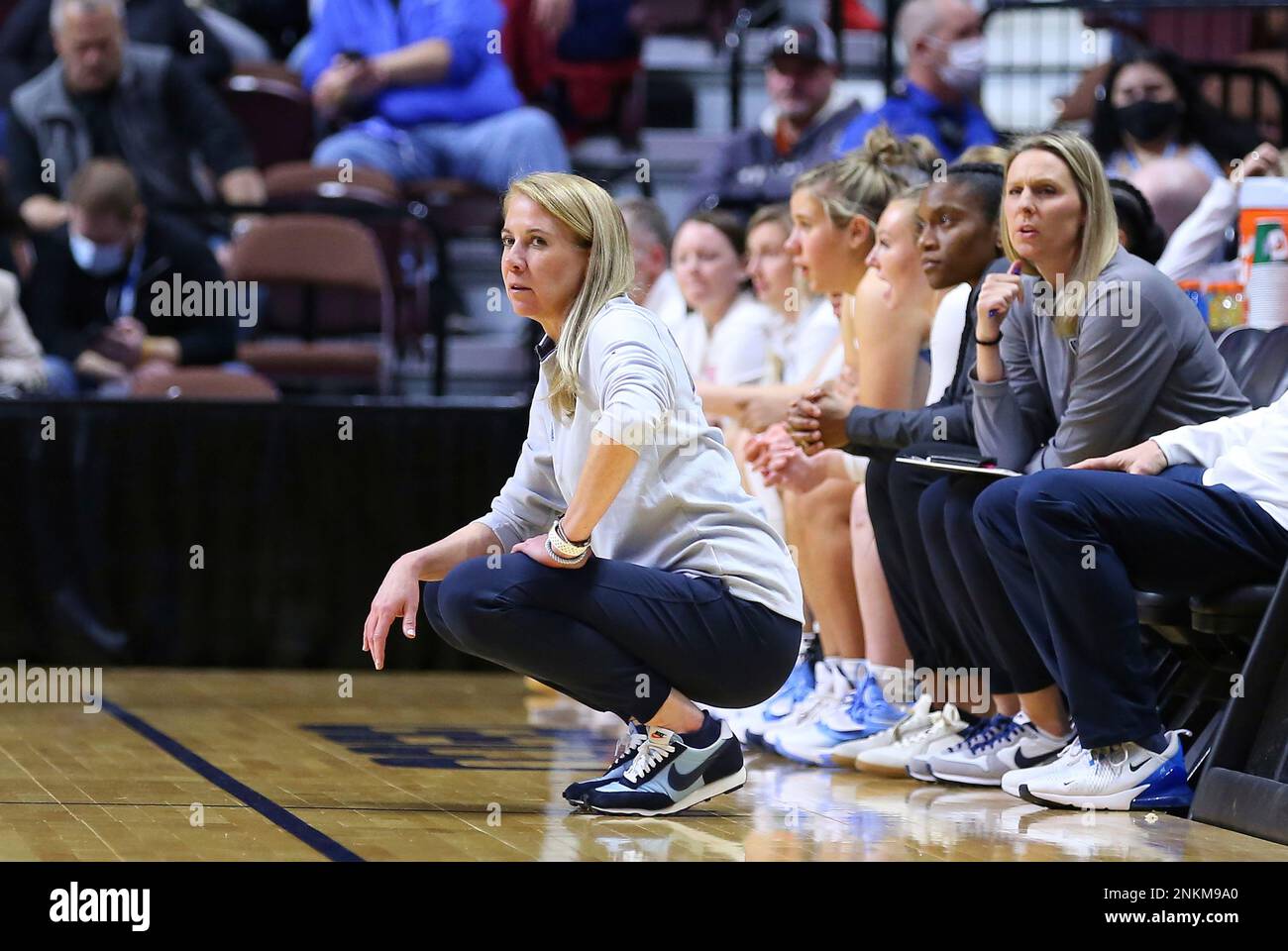 UNCASVILLE, CT - MARCH 05: Villanova Wildcats head coach Denise Dillon ...