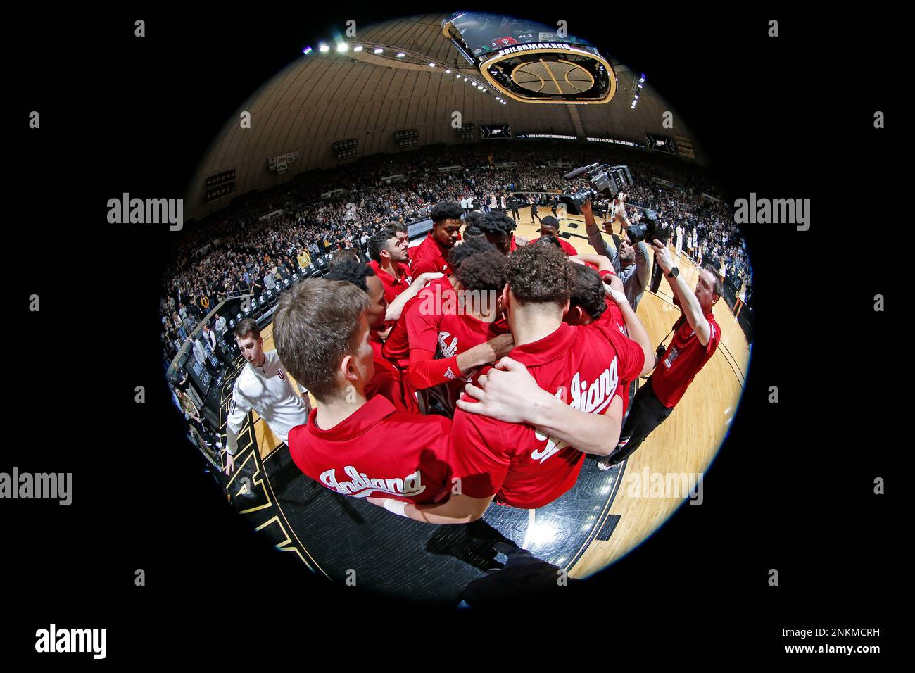 WEST LAFAYETTE, IN - MARCH 05: Indiana Hoosiers huddle up before the ...