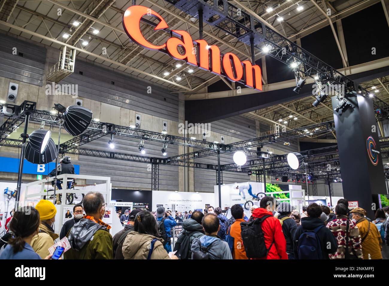 General view: February 24, 2023, Yokohama, Japan: Visitors gather at ...