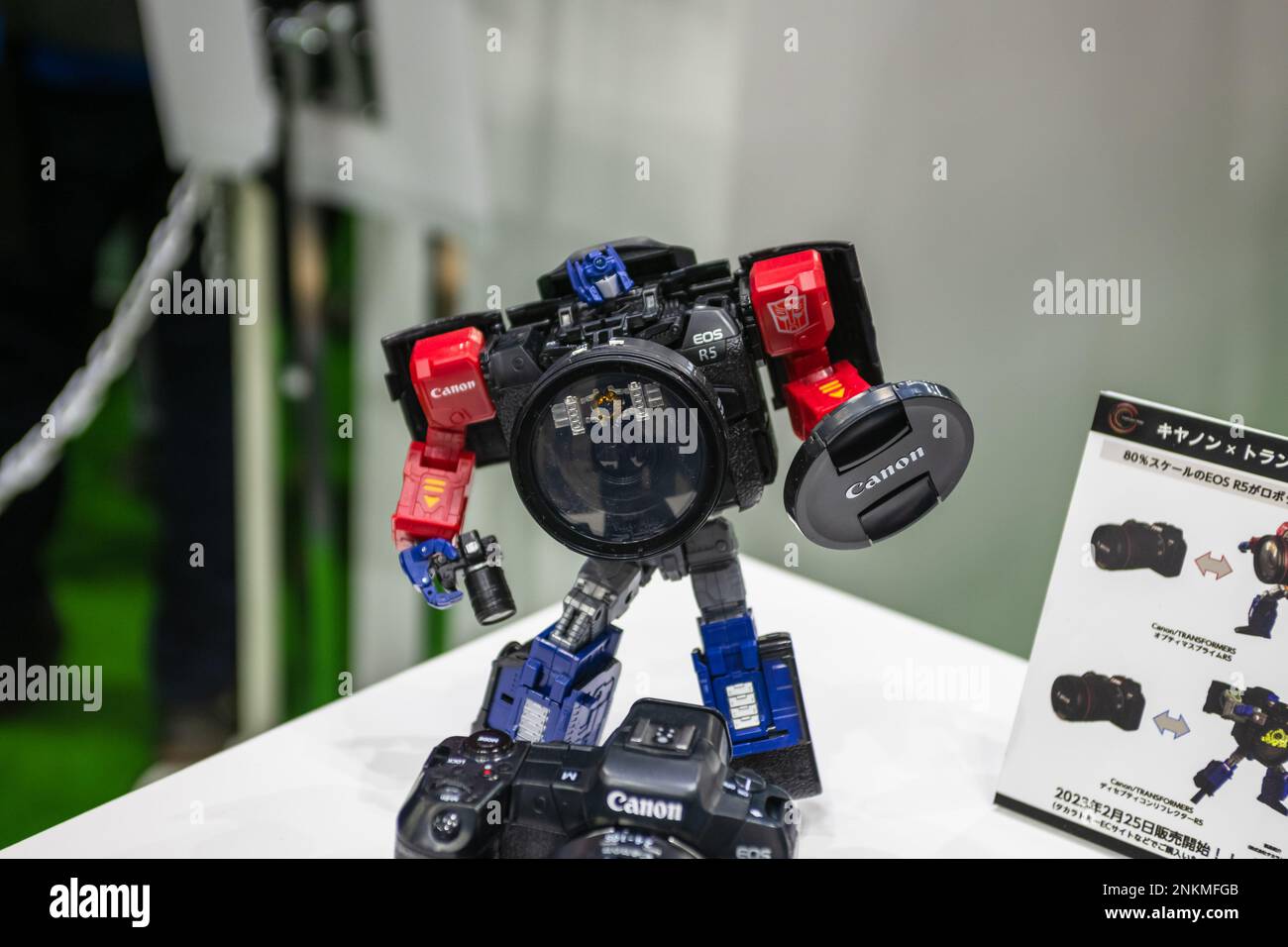 Canon Robot: February 24, 2023, Yokohama, Japan: Visitors gather at the ...