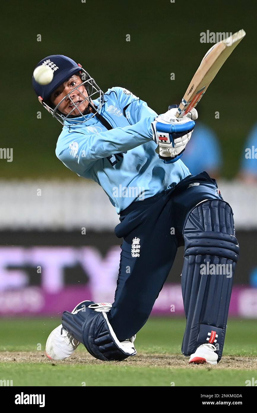 England's Sophia Dunkley-Brown hits out during the ICC Women's Cricket ...
