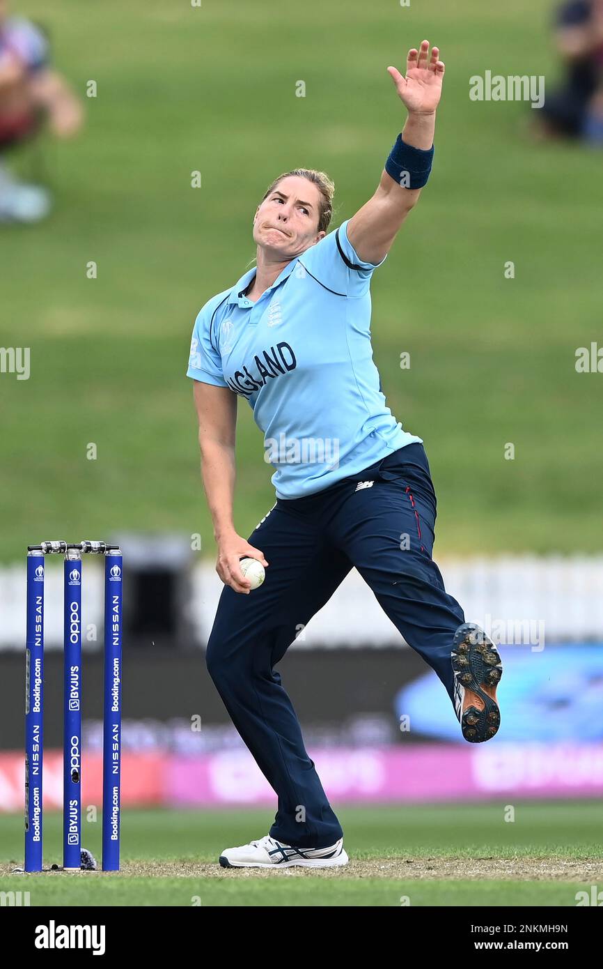 Katherine Brunt of England bowling during the ICC Women's Cricket World ...