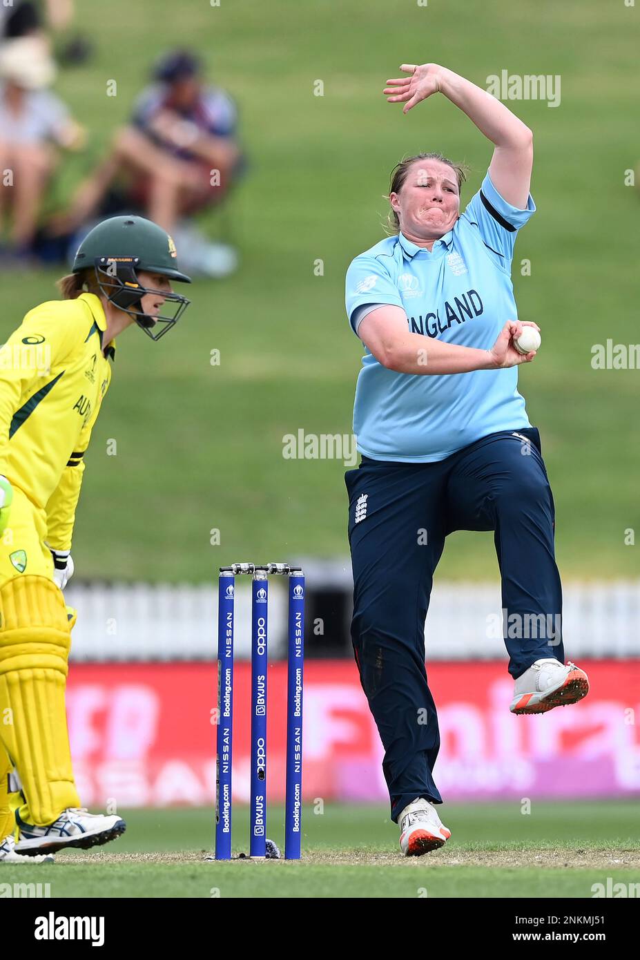Anya Shrubsole of England bowls during the ICC Women's Cricket World ...