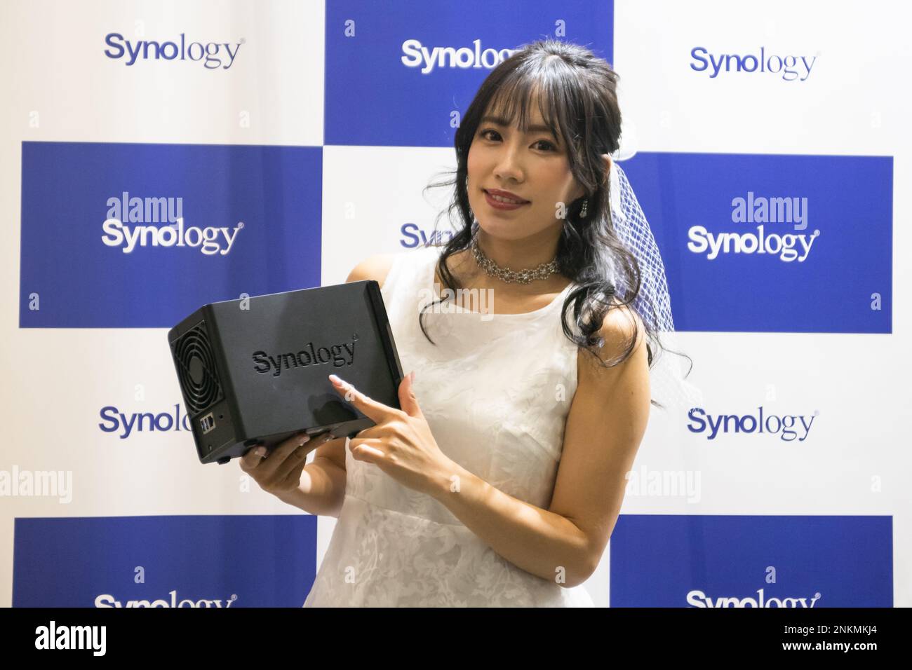 Synology model: February 24, 2023, Yokohama, Japan: Visitors gather at ...