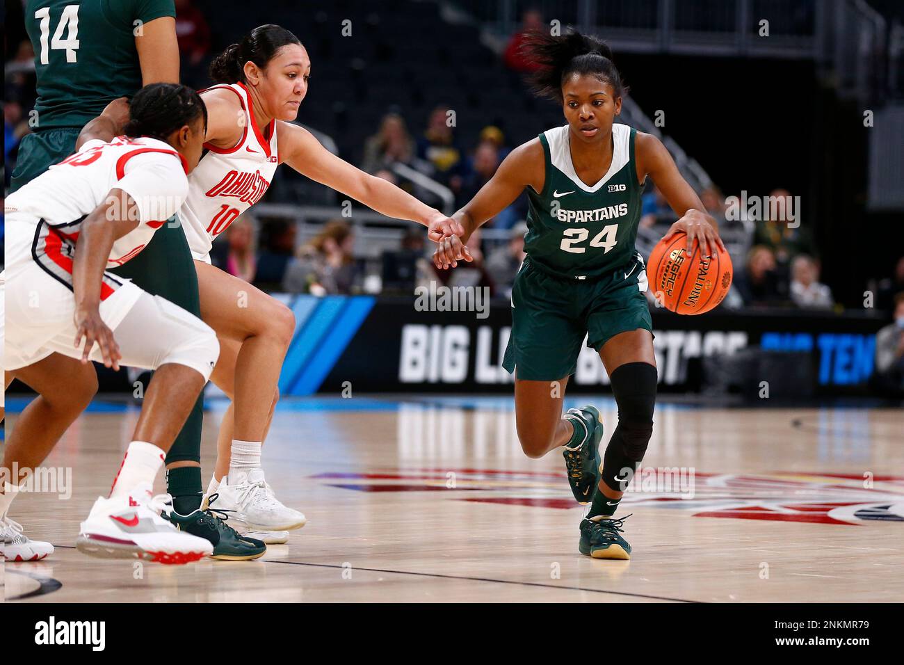 INDIANAPOLIS, IN - MARCH 04: Michigan State Spartans guard Nia Clouden ...