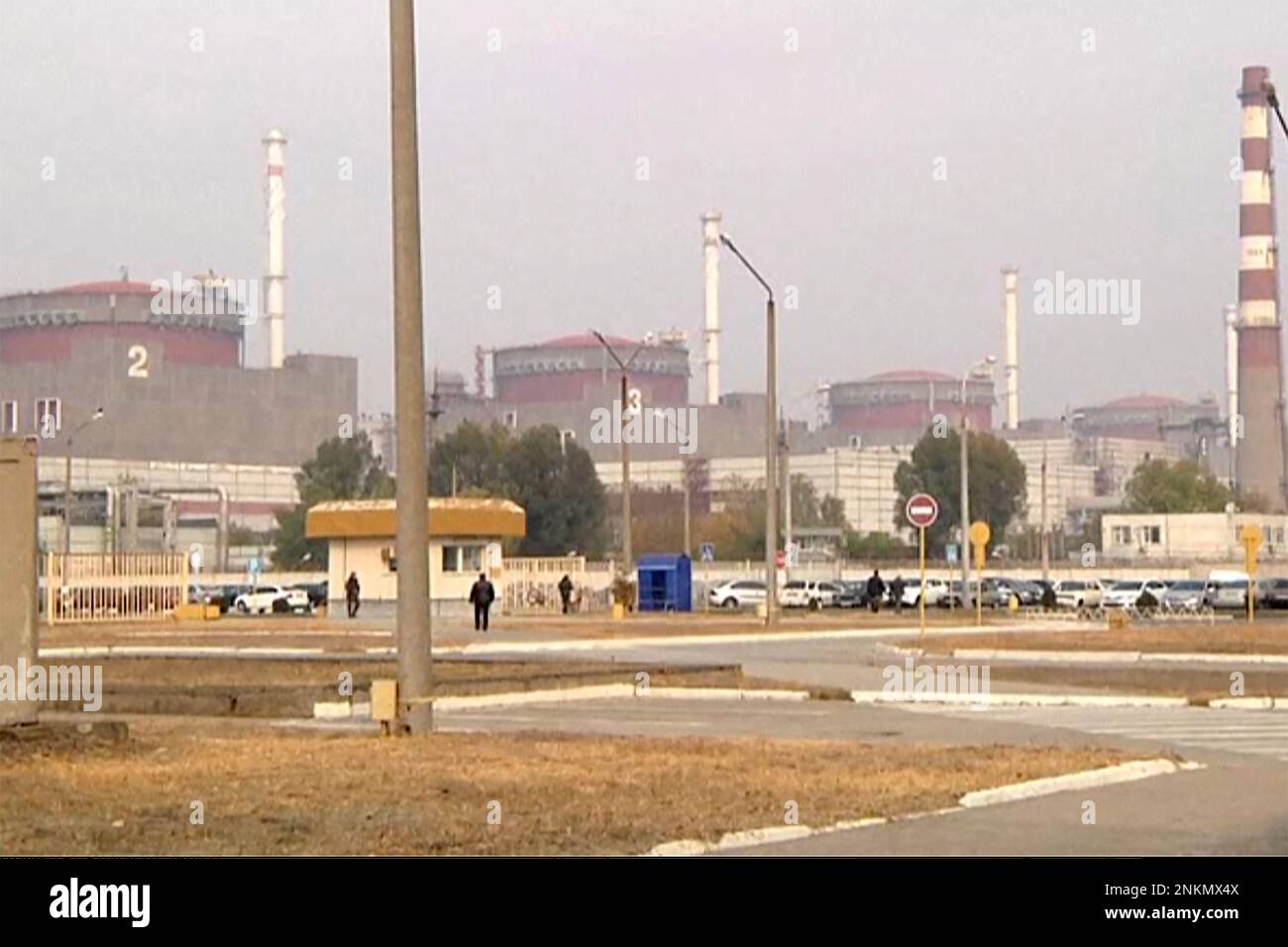 This image made from a video shows Zaporizhzhia nuclear plant in ...