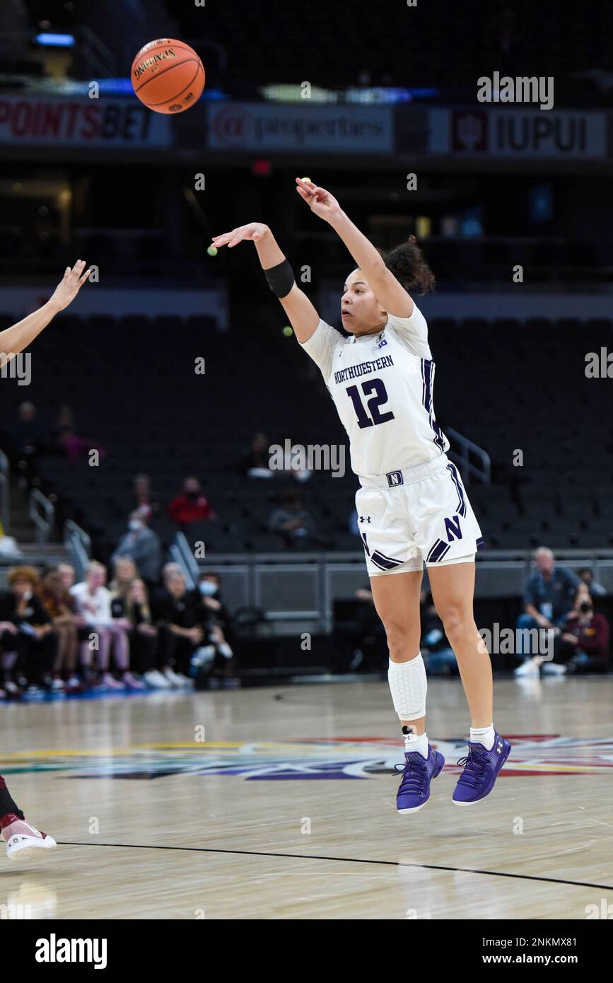 INDIANAPOLIS, IN - MARCH 03: Northwestern guard Veronica Burton (12 ...