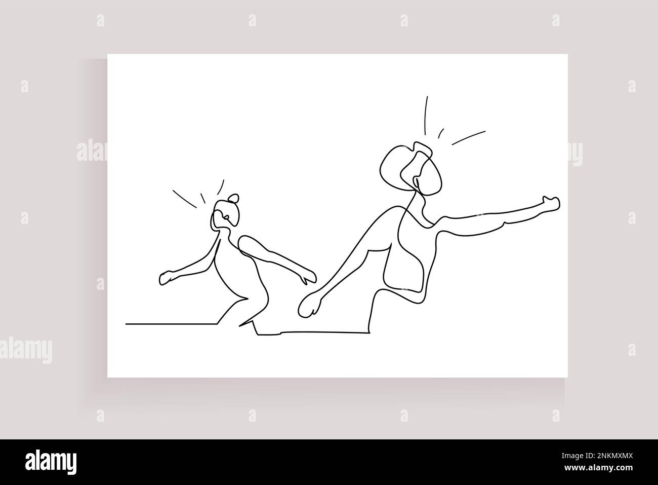 people hurry crowd running nervous line drawing Stock Vector Image ...