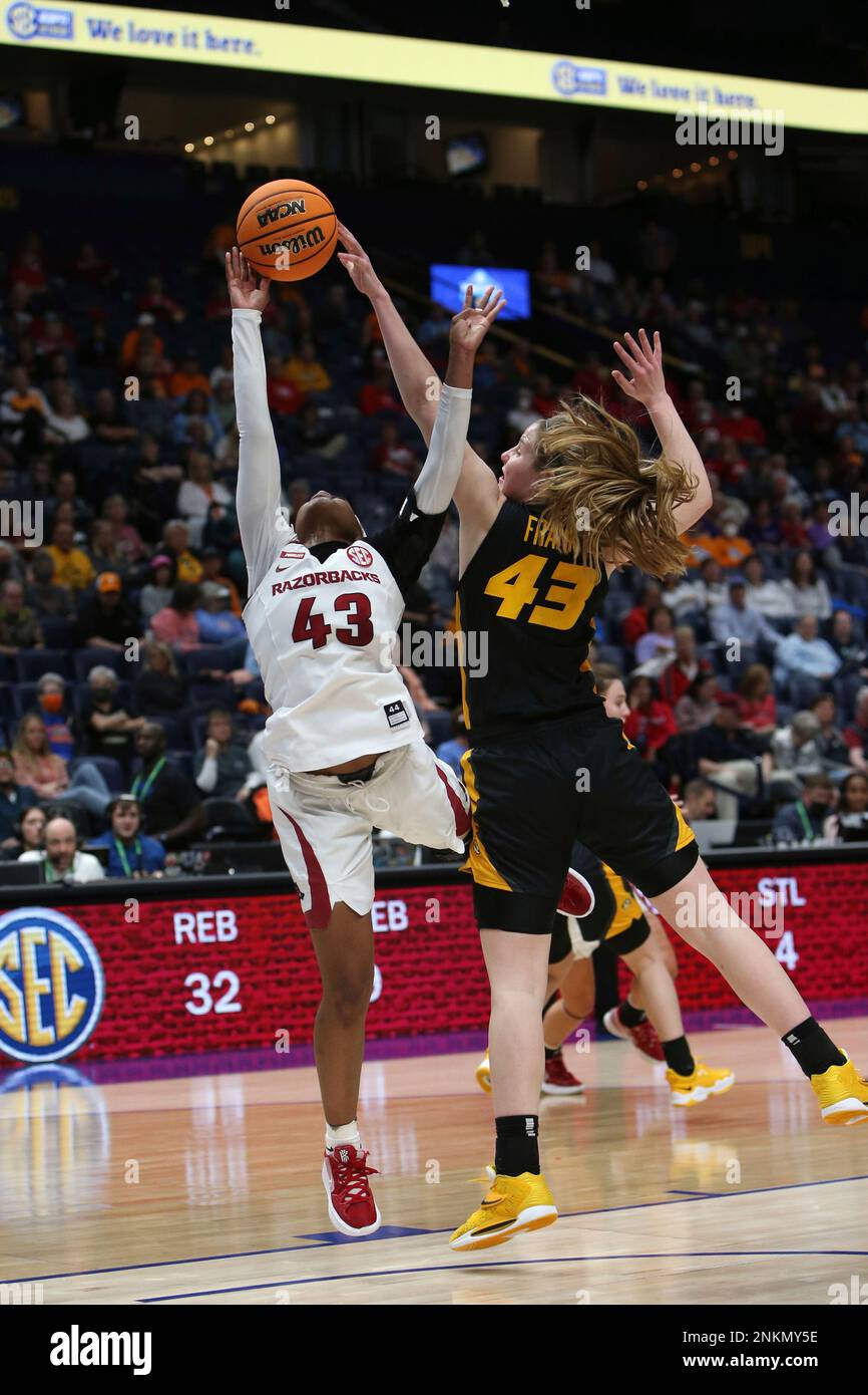 NASHVILLE, TN - MARCH 03: Missouri Tigers forward Hayley Frank (43 ...