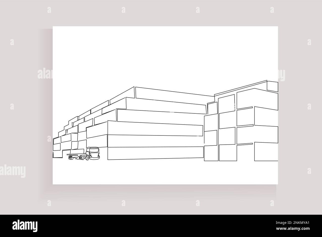 shipyard containers truck shipping global trade line drawing Stock ...