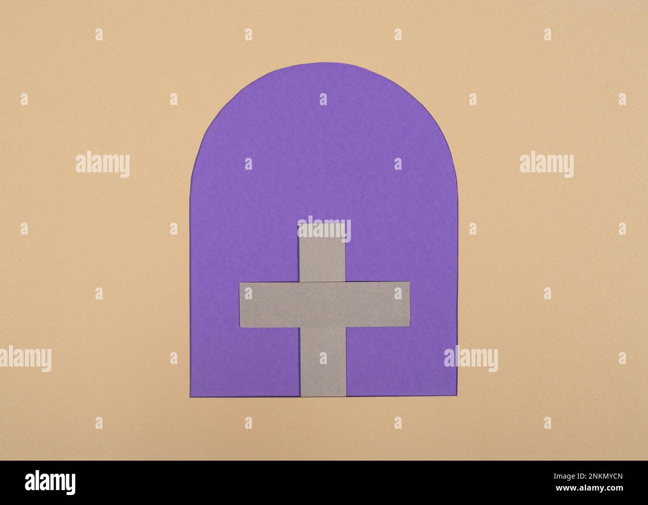 Lent background. Minimalist paper composition with cross for Lent and ...