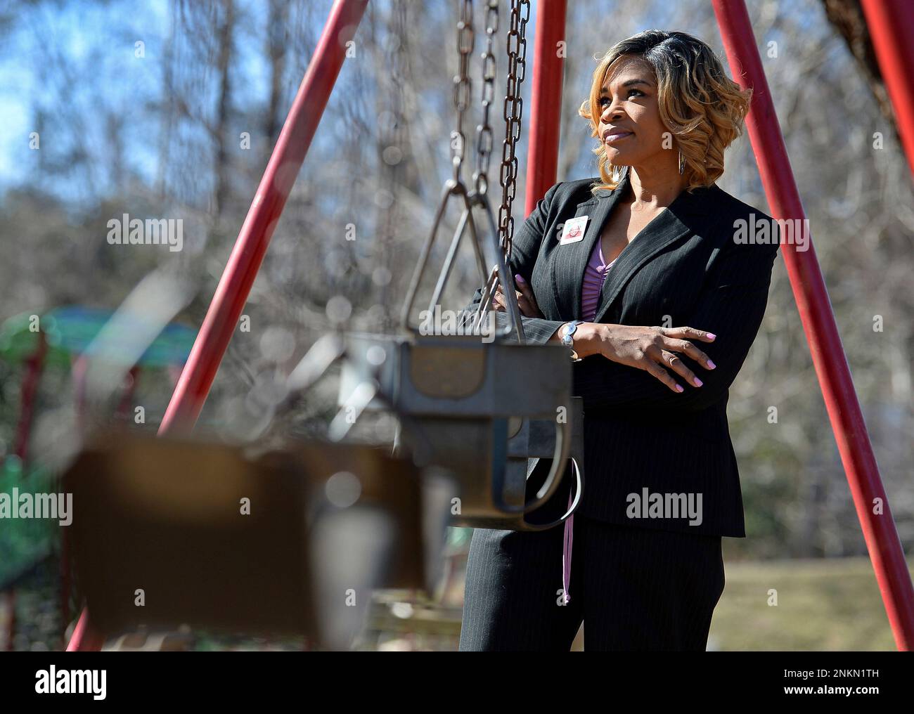 Lisa Crawford, the new leader of Mothers of Murdered Offspring, wears a ...