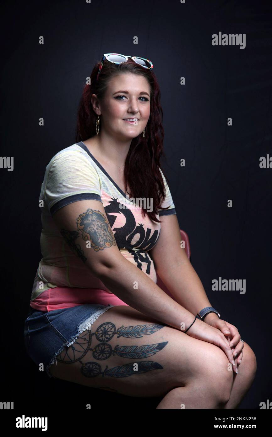 Chelsea Hall poses for a portrait at the annual Seattle Tattoo Expo ...