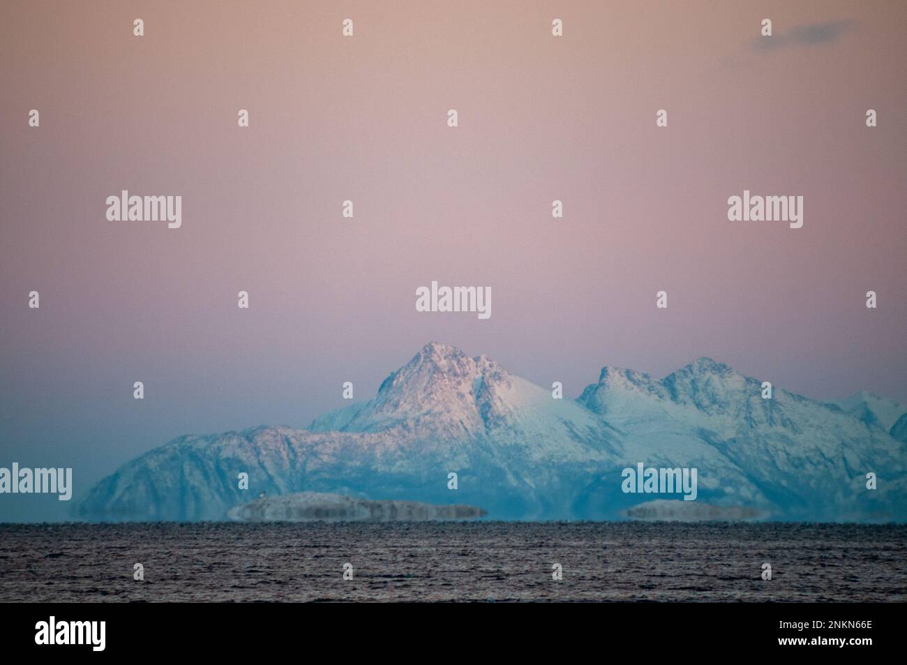 Landscape shot highlighting the rugged mountains and snow-covered ...
