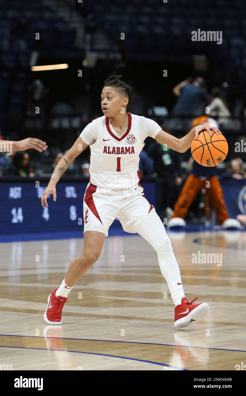 NASHVILLE, TN - MARCH 02: Alabama Crimson Tide guard Megan Abrams (1 ...
