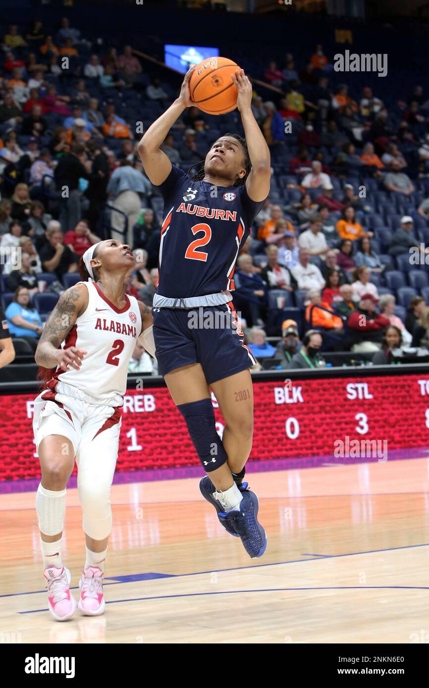 NASHVILLE, TN - MARCH 02: Auburn Tigers guard Sania Wells (2) drives ...