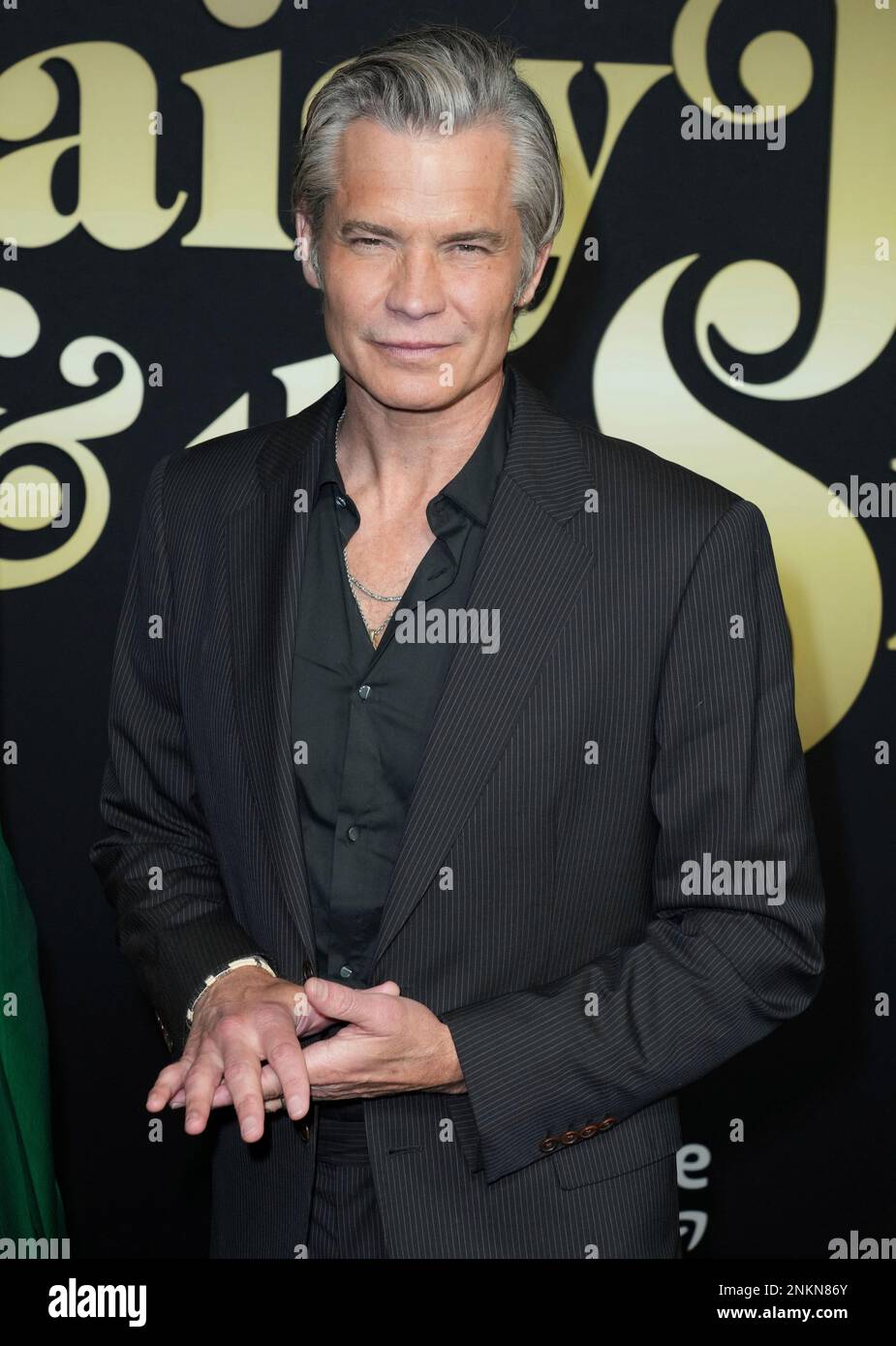 Timothy Olyphant arrives at the premiere of "Daisy Jones and The Six ...