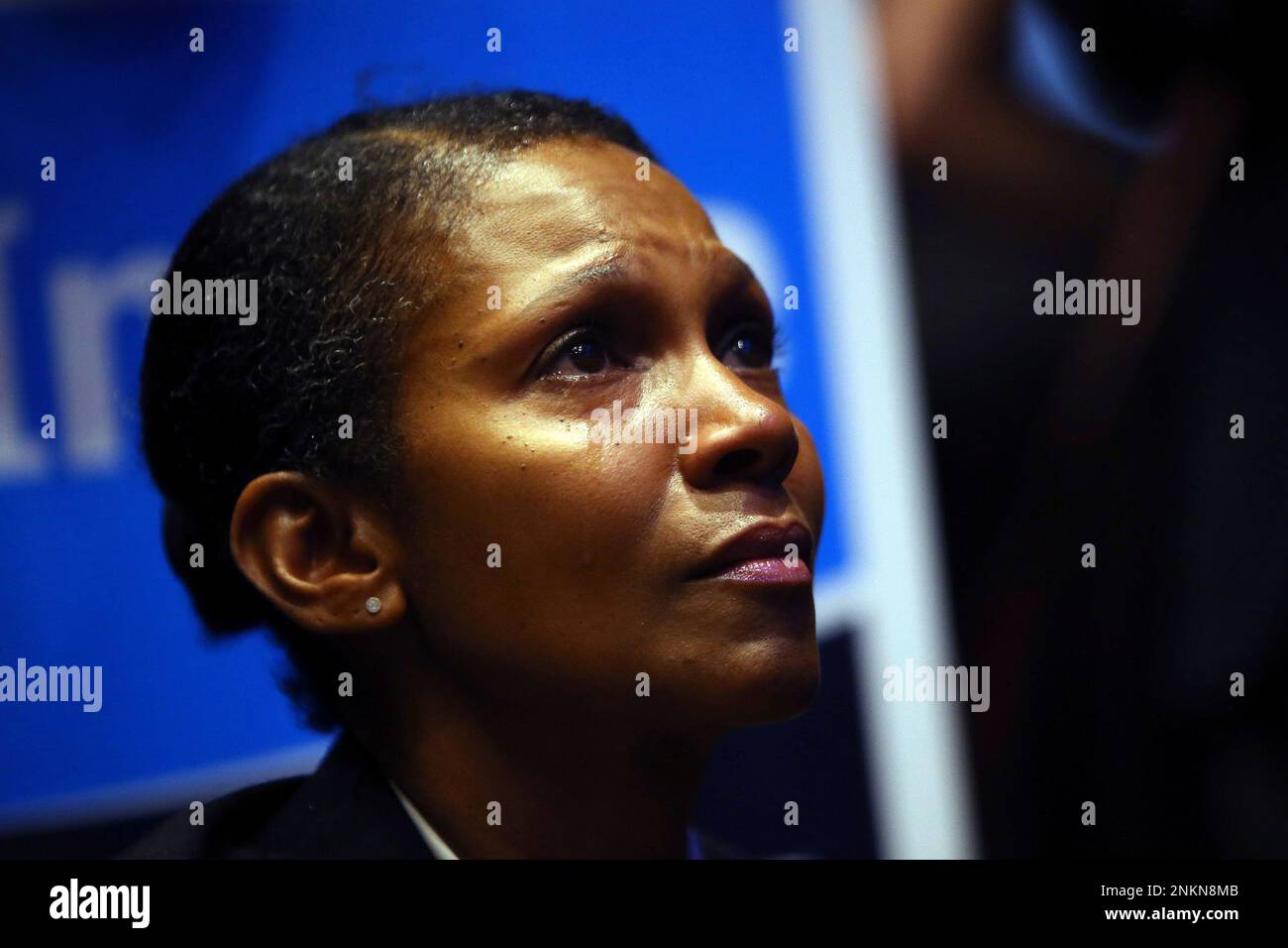 Capt. Shanda Taylor-Boyd, a 23-year Army veteran, becomes emotional as ...