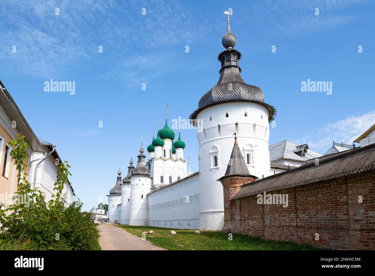 Sunny summer day at the ancient Rostov Kremlin. Rostov the Great ...