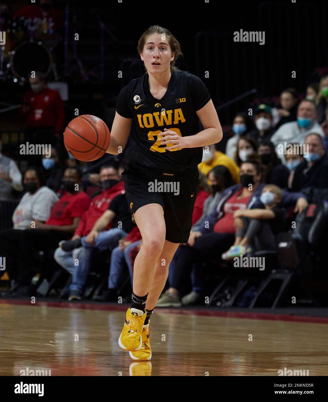 February 24, 2022, Piscataway, New Jersey, USA: Iowa Hawkeyes guard ...