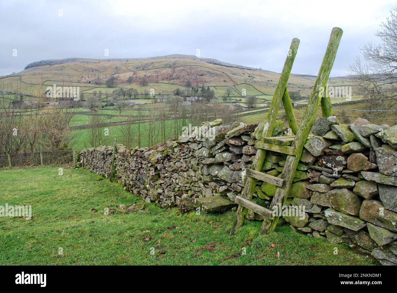 Ladder stile over drystone wall yorkshire hi-res stock photography and ...