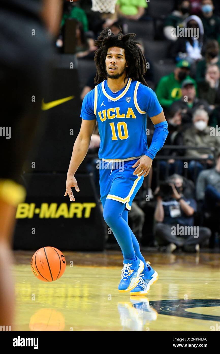 EUGENE, OR - FEBRUARY 24: UCLA Bruins guard Tyger Campbell (10 ...