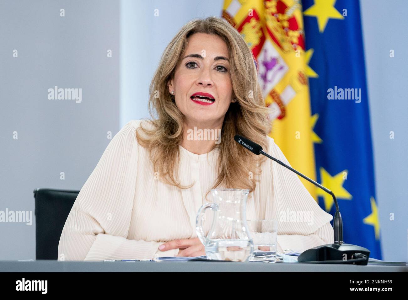 The Minister of Transport, Mobility and Urban Agenda, Raquel Sánchez ...