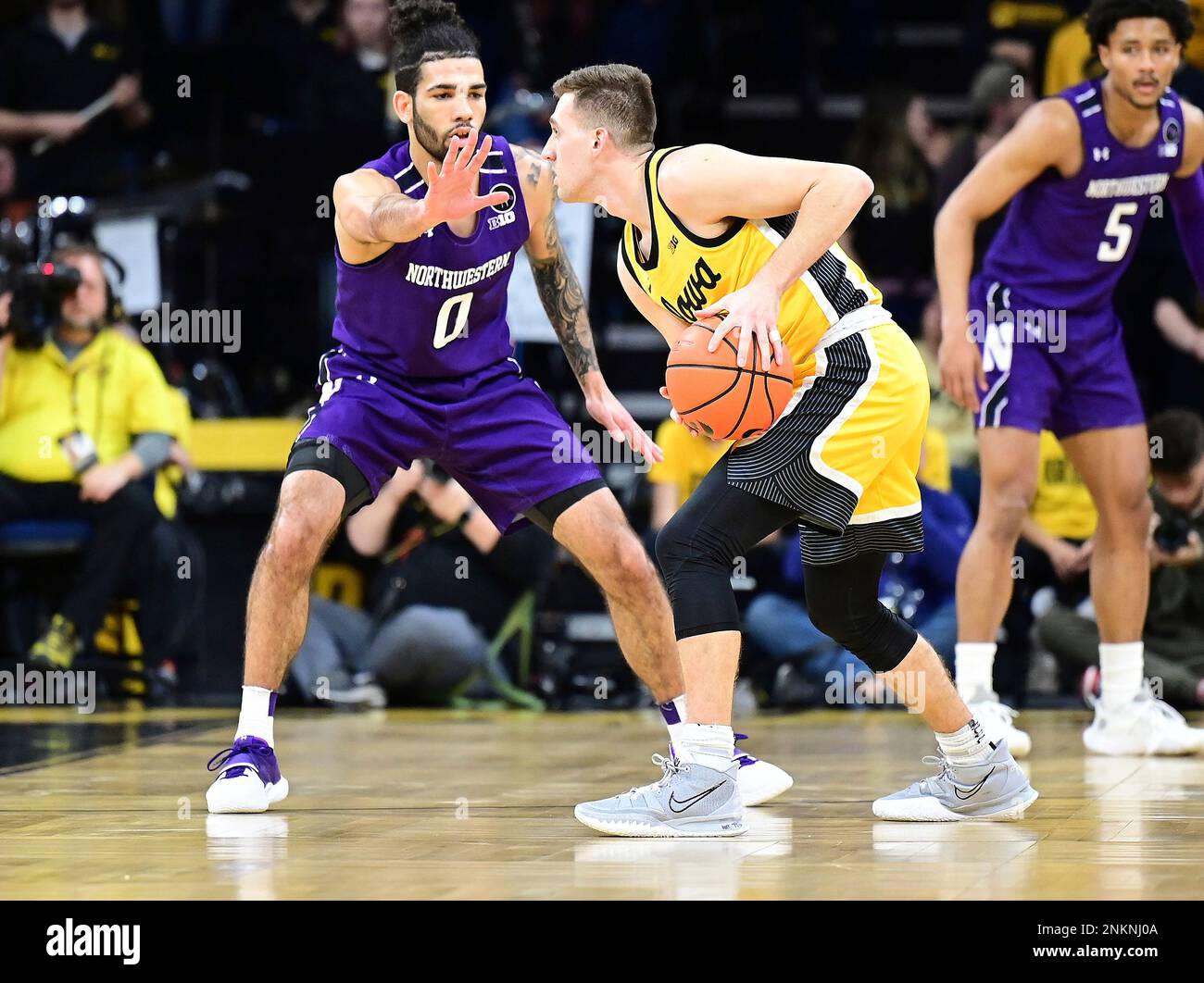 IOWA CITY, IA - FEBRUARY 28: Iowa guard Jordan Bohannon (3) holds the ...