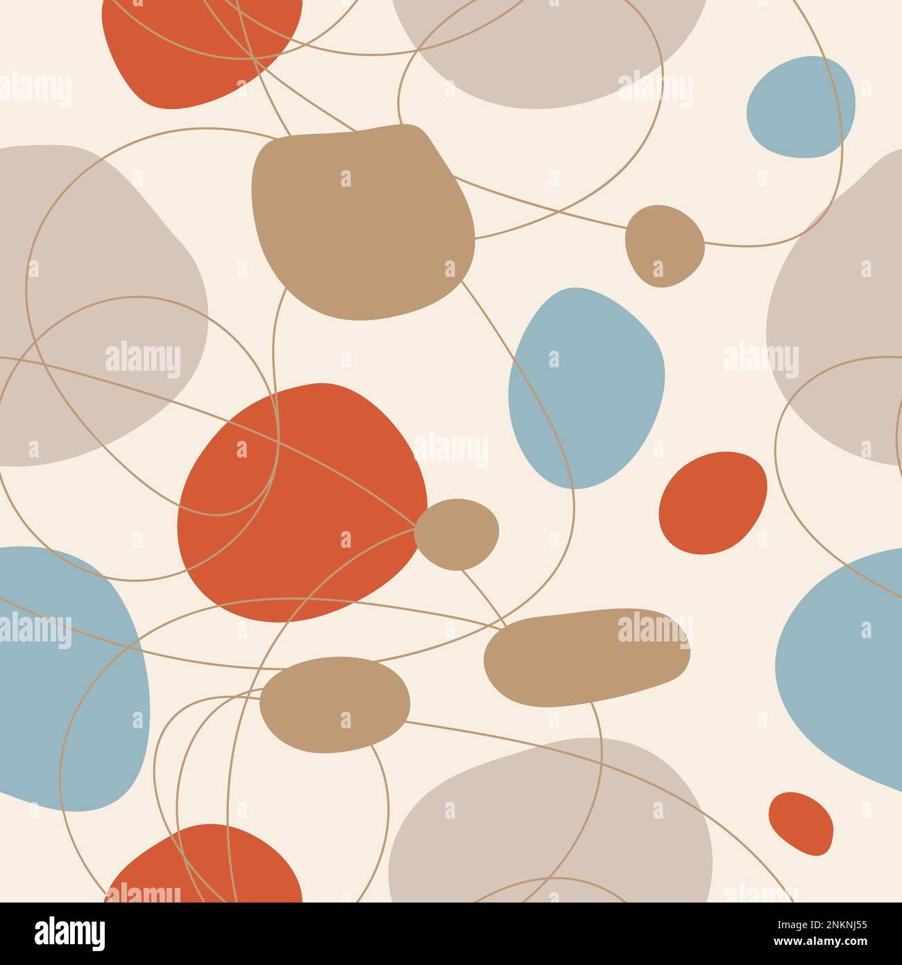 Artistic organic seamless pattern with circles. Abstract background ...