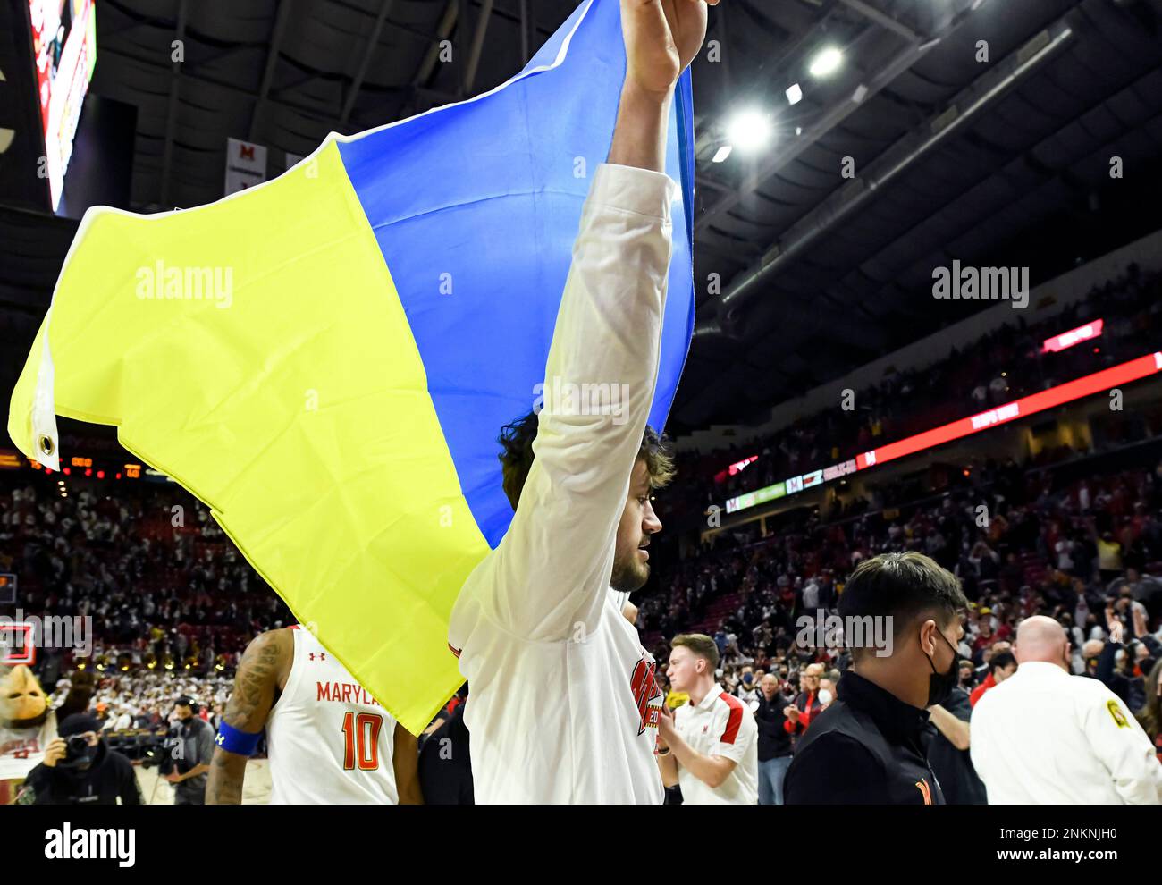 COLLEGE PARK, MD - FEBRUARY 27: Maryland Terrapins forward Pavlo Dziuba ...