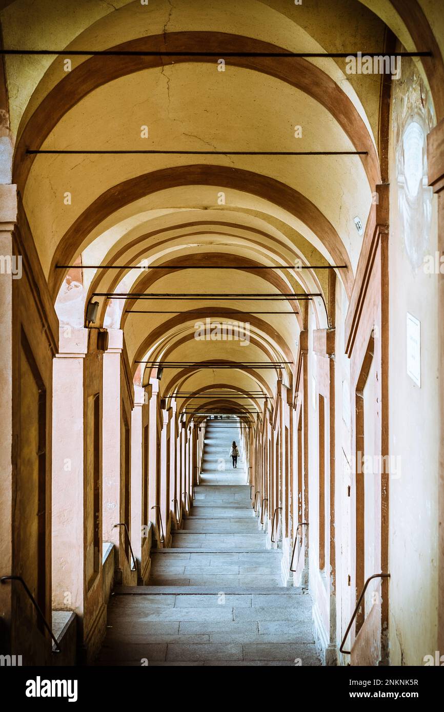 Bologna, Italy. Famous San Luca's portico (porch): the longest portico ...