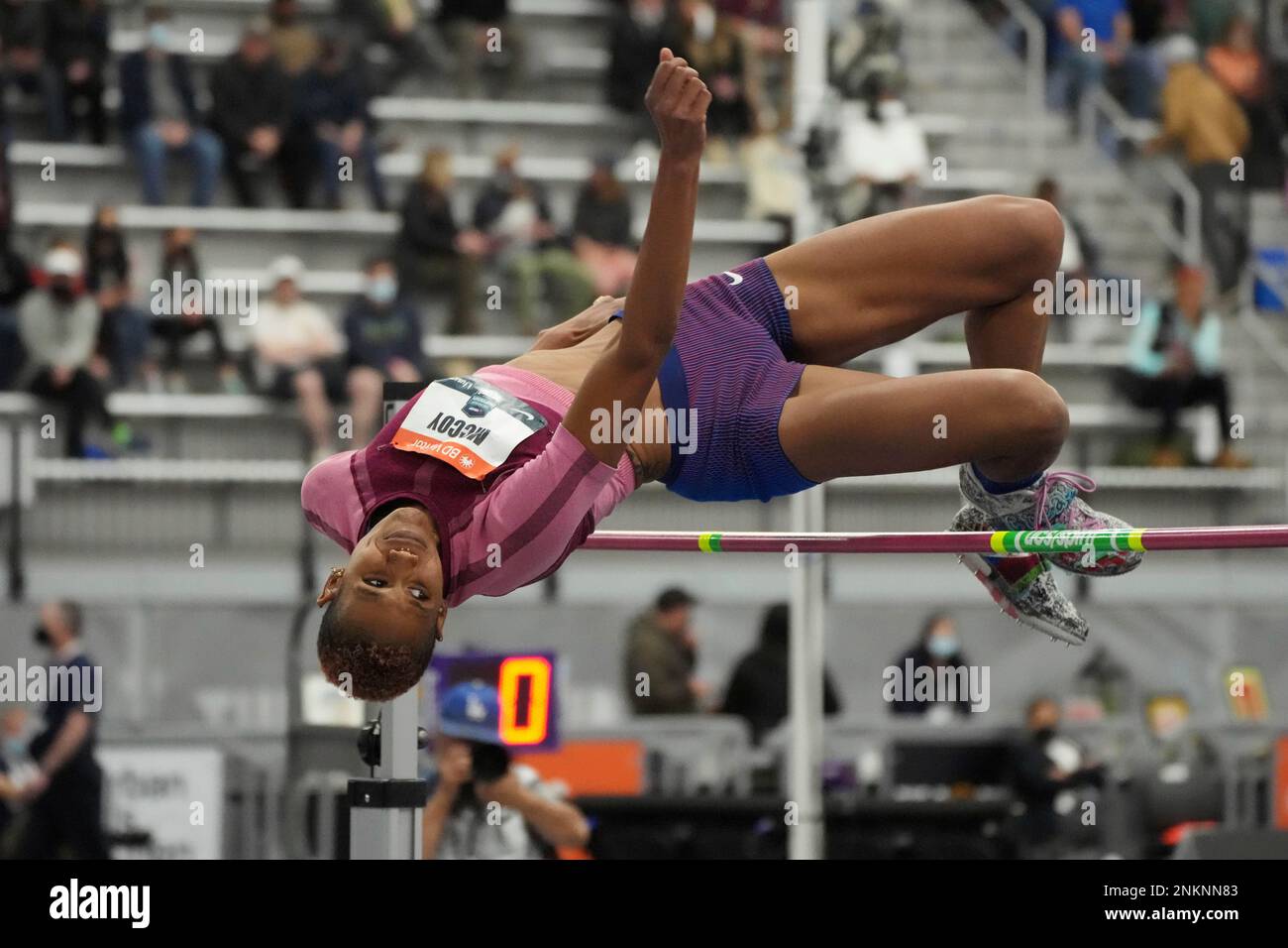 Rachel McCoy places fourth in the women's high jump at 6-0 3/4 (1.85m ...