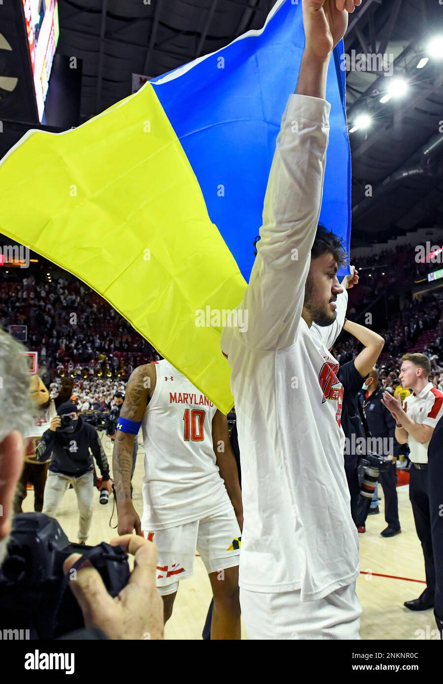 COLLEGE PARK, MD - FEBRUARY 27: Maryland Terrapins forward Pavlo Dziuba ...