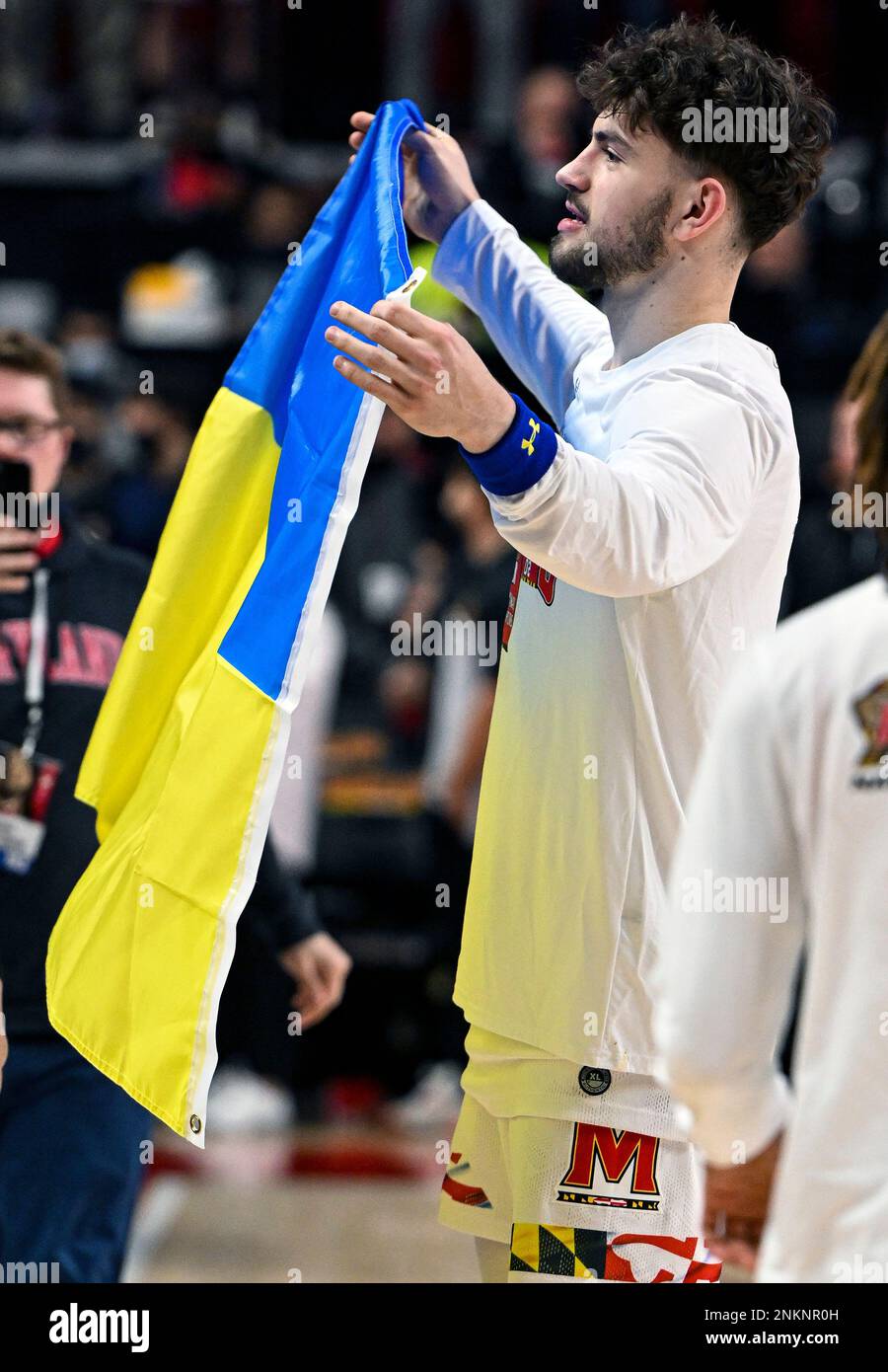 COLLEGE PARK, MD - FEBRUARY 27: Maryland Terrapins forward Pavlo Dziuba ...