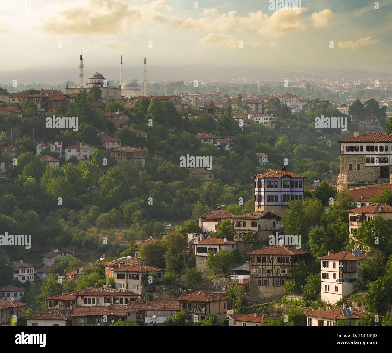 Historical Safranbolu houses. Ottoman style house architecture. Tourist ...