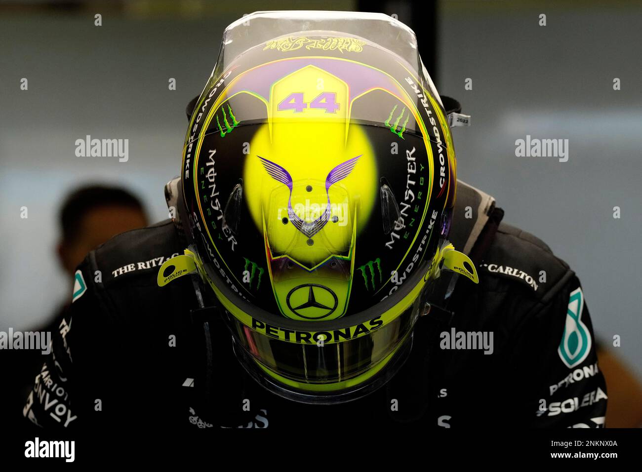 Mercedes driver Lewis Hamilton of Britain prepares for a Formula One ...
