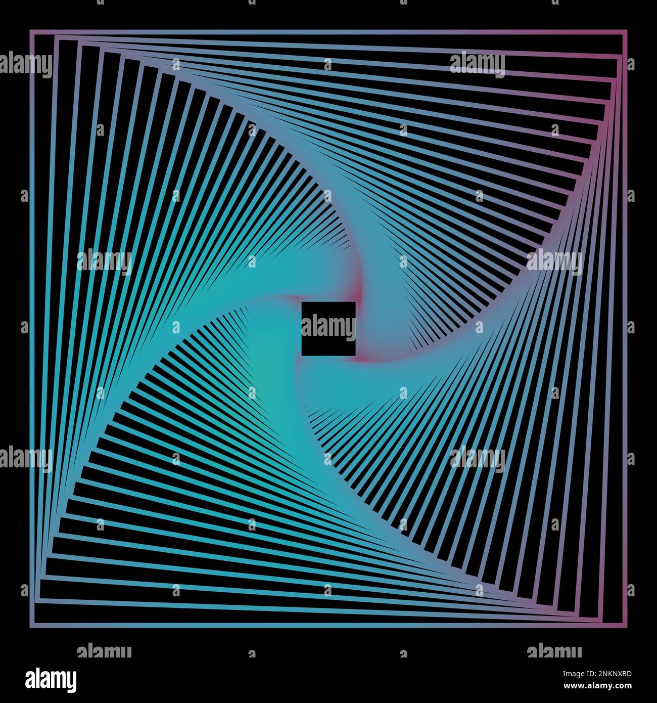 Abstract minimalistic geometric fractal square spiral background Stock ...