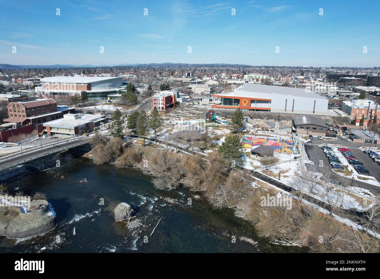 An aerial view of The Podium, the site of the USA Indoor Track and ...