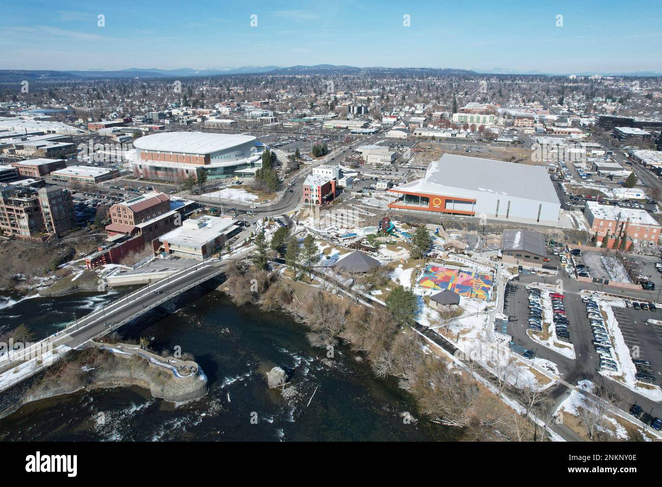 An aerial view of The Podium, the site of the USA Indoor Track and ...