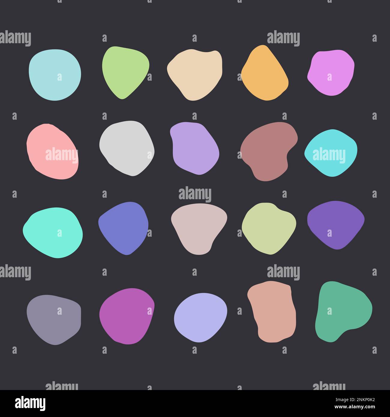 Random shapes, organic color blobs of irregular shape. Abstract blotch ...