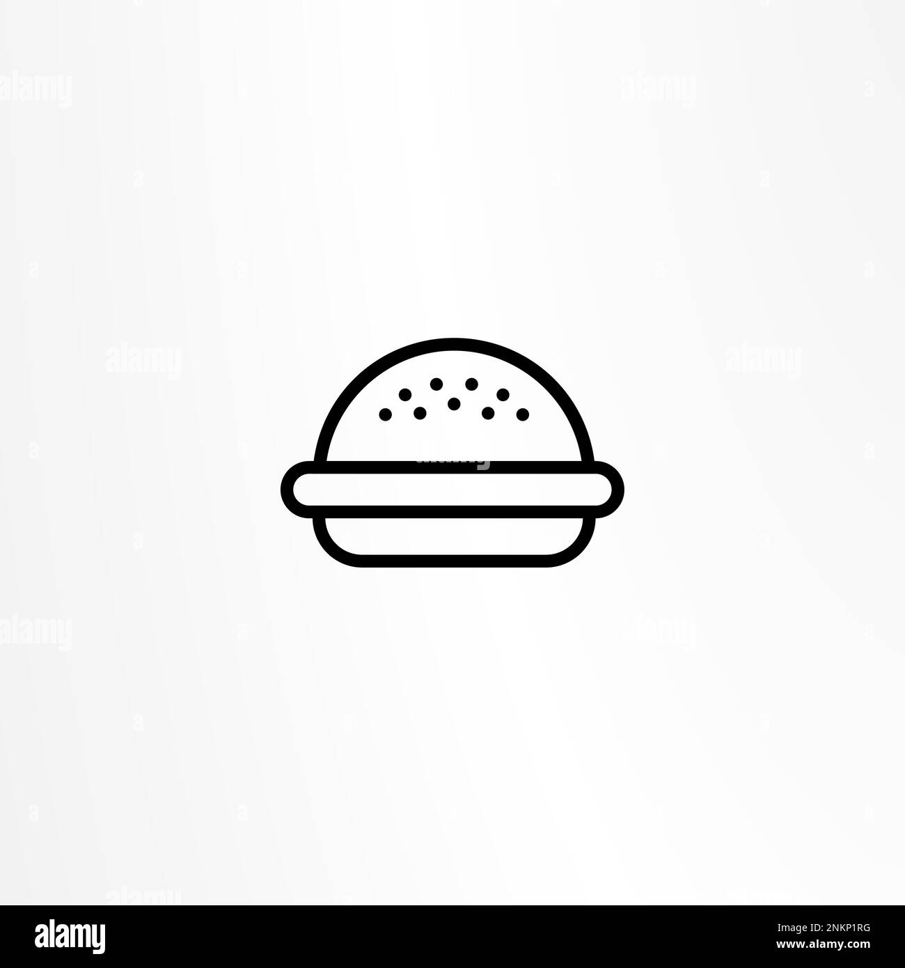 Burger icon. Hamburger logo. Fast food line emblem Stock Vector Image ...