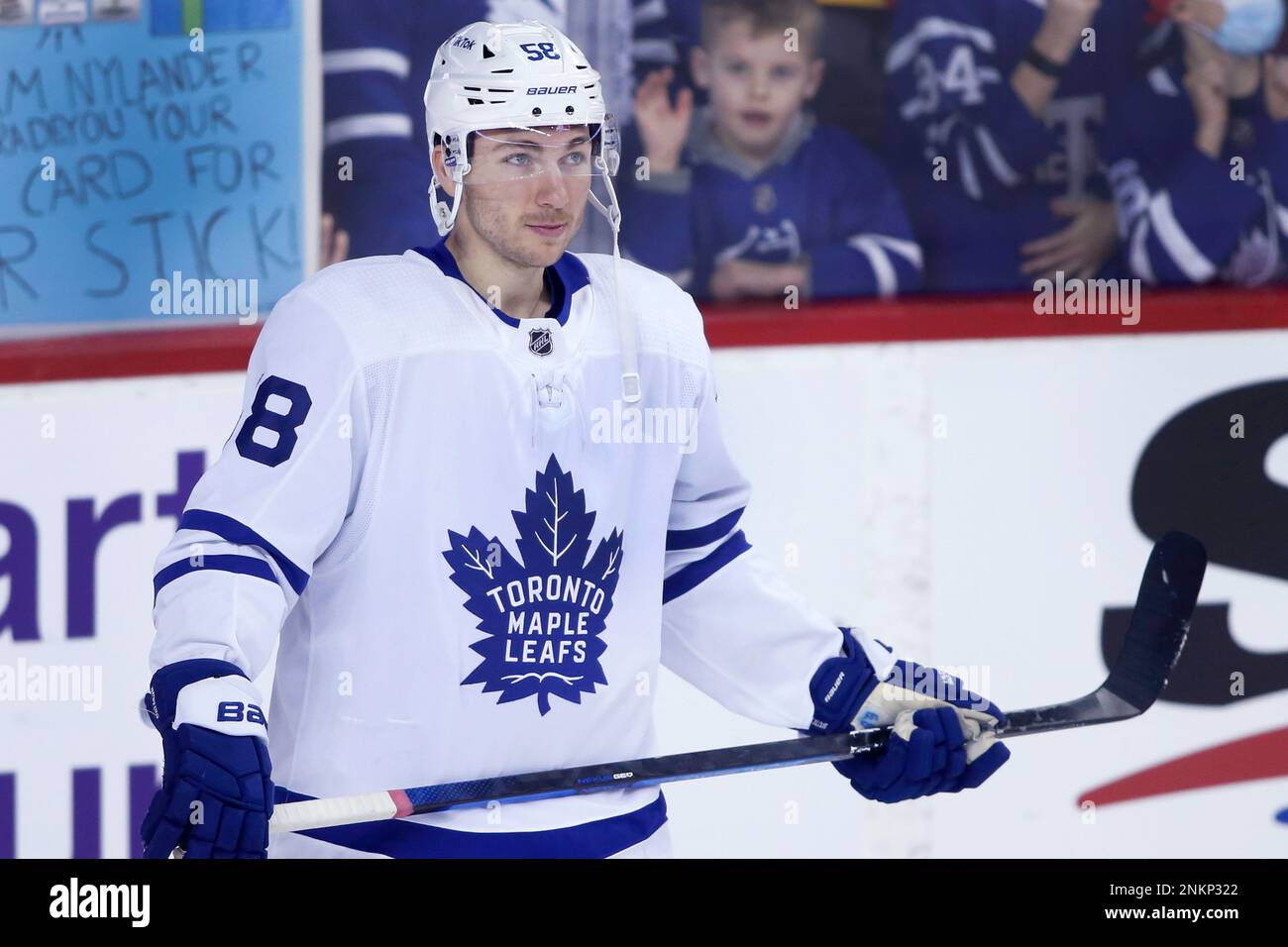NHL profile photo on Toronto Maple Leafs player Michael Bunting at a ...