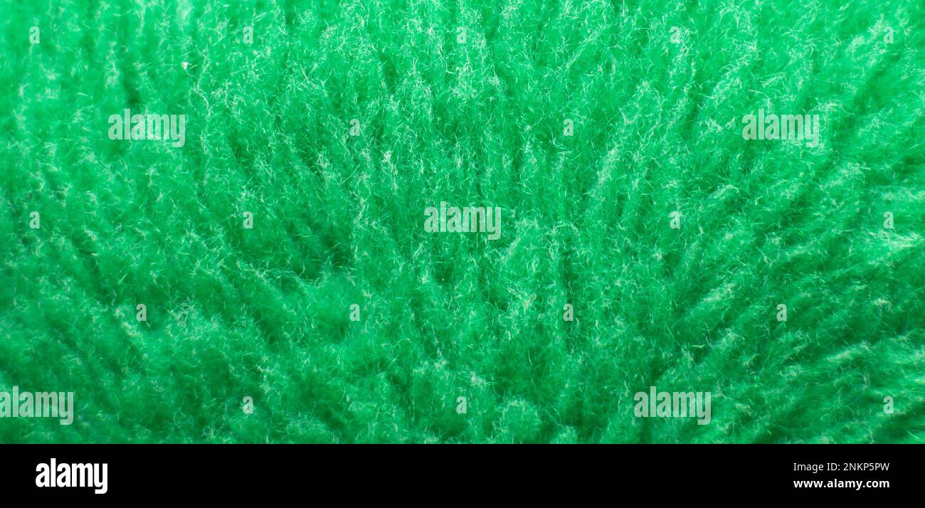 Green fluffy textile texture. Nappy hairy background closeup Stock ...