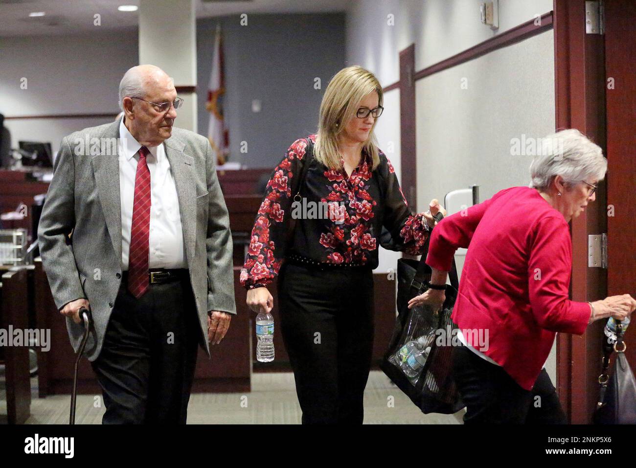Curtis Reeves, left, leaves court during a break in closings with his ...