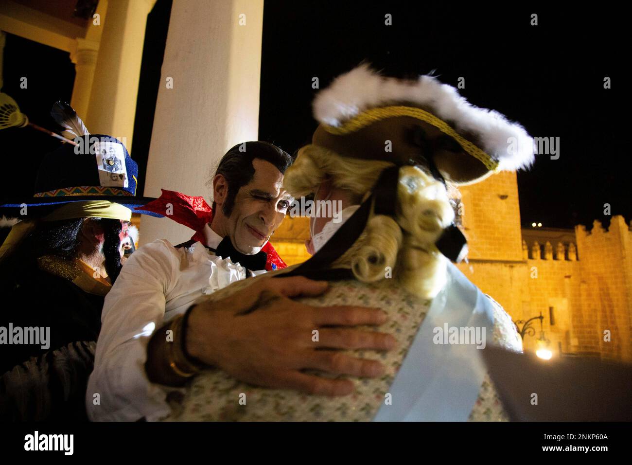 Singer Mario Vaquerizo (r) on the night Carnival 2022 got underway in ...