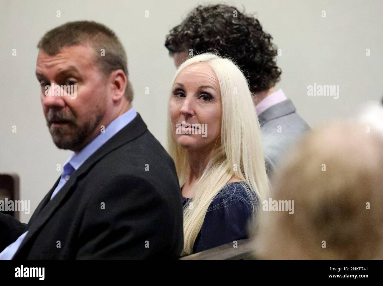 Nicole Oulson, widow of Chad Oulson, center, arrives for closing ...