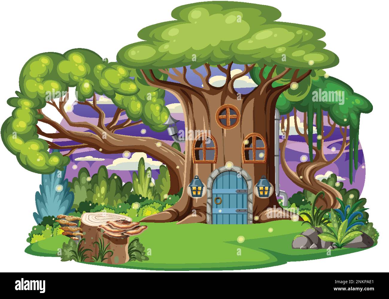 Fairytale house in cartoon style illustration Stock Vector Image & Art ...
