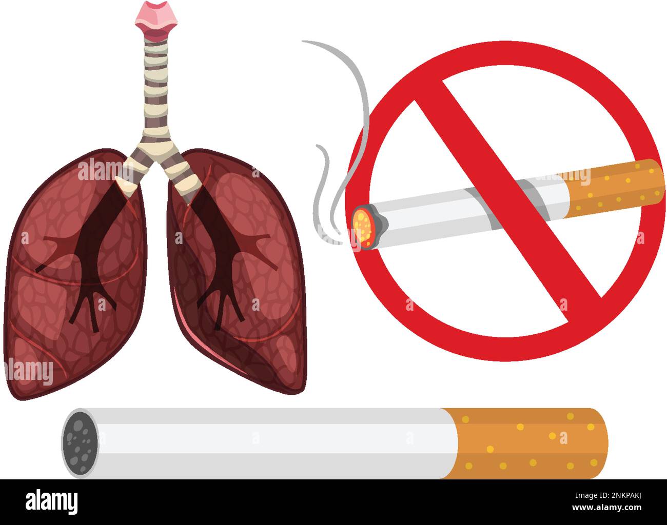 Set of stop smoking using for sign and icon illustration Stock Vector ...
